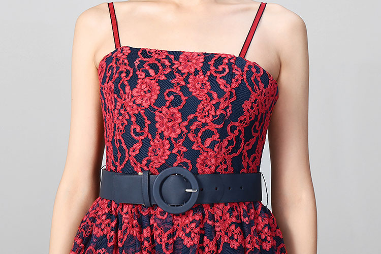 【Alice+olivia爱丽丝 + 奥利维亚 创意家居】Alice+olivia(爱丽丝 + 奥利维亚) 红色蕾丝连衣裙【正品 价格 图片 ...