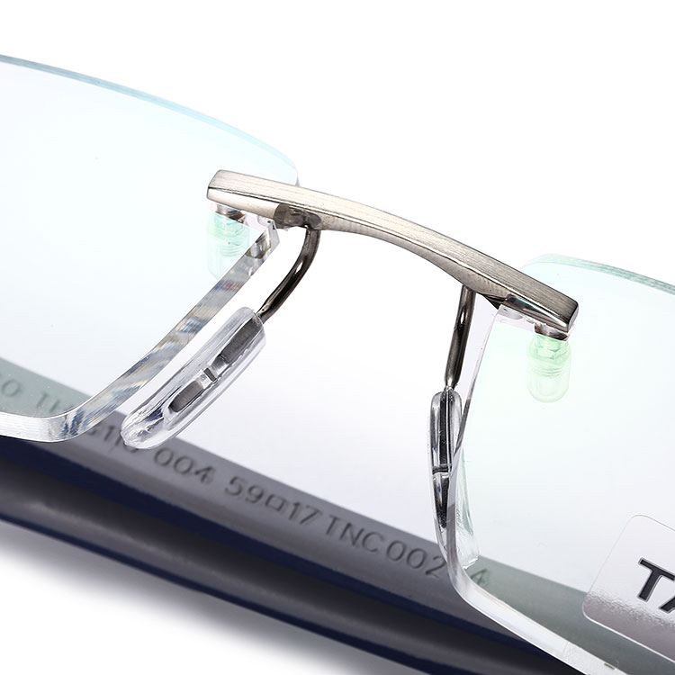 【TAG Heuer豪雅 太阳镜】TAG Heuer/豪雅 时尚光学镜架 商务眼镜 近视镜TH8110-004-59（蓝灰拼色镜腿 无框 ...